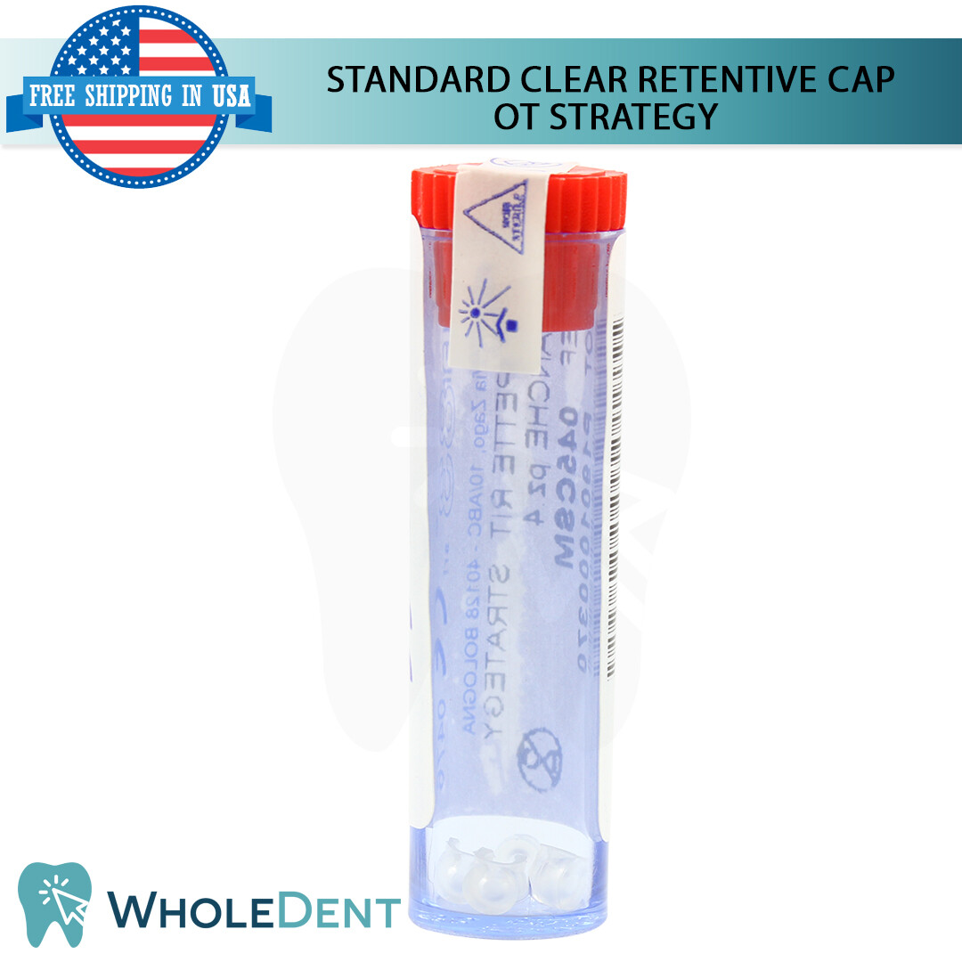 4x OT Strategy Attachment Clear Silicone Inserts Retentive Caps Dental ...