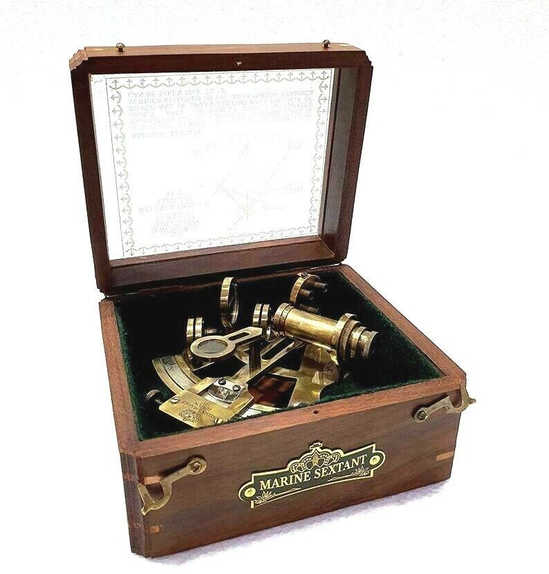 5" Antique Maritime Nautical Astrolabe Ship's Instruments Sextant W ...