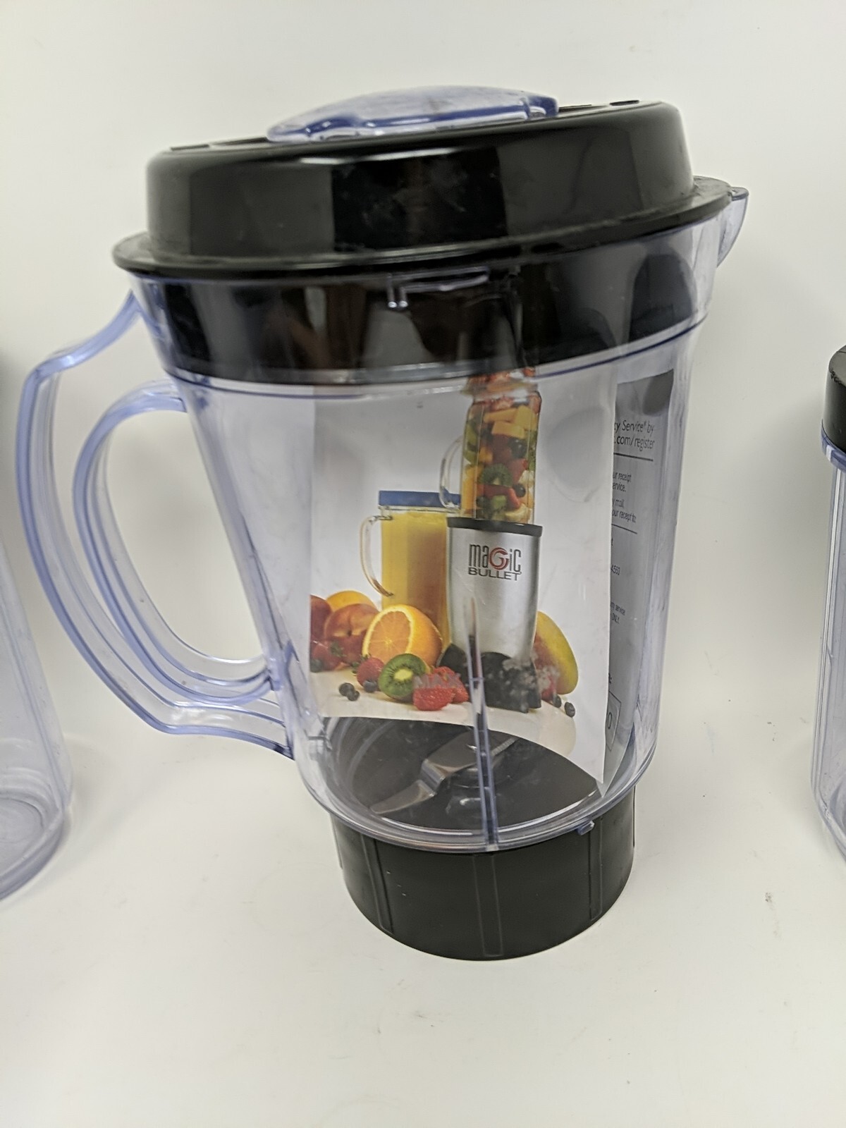 Magic Bullet Replacement Pitcher Cups Lids Used Condition | eBay