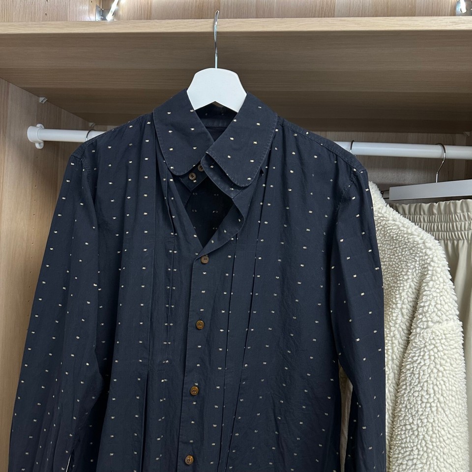 Vivienne Westwood Mens Long-Sleeve Pattern Shirt Size III /M Black Orb ...