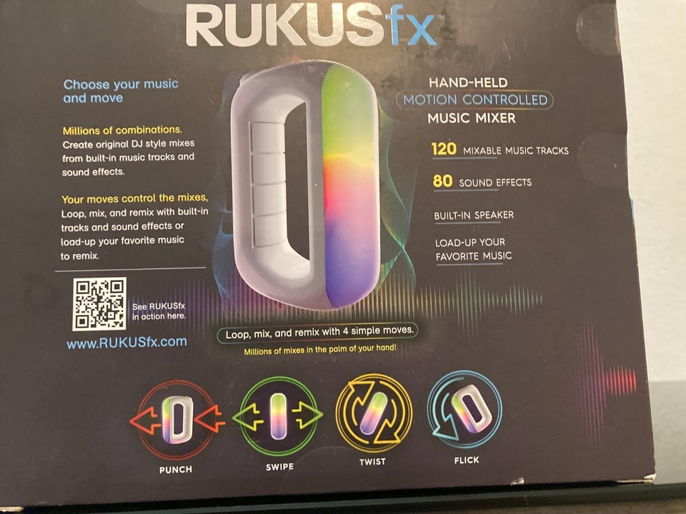 Rukus FX Hand-Held Motion Controlled Music Mixer - 120 Tracks & 80 ...