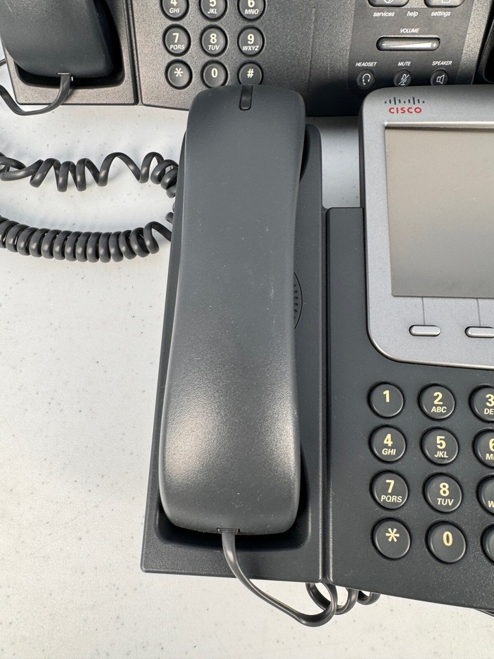 Lot of 3 - CISCO CP-7970G Unified IP Phone With Handset Business Desk ...