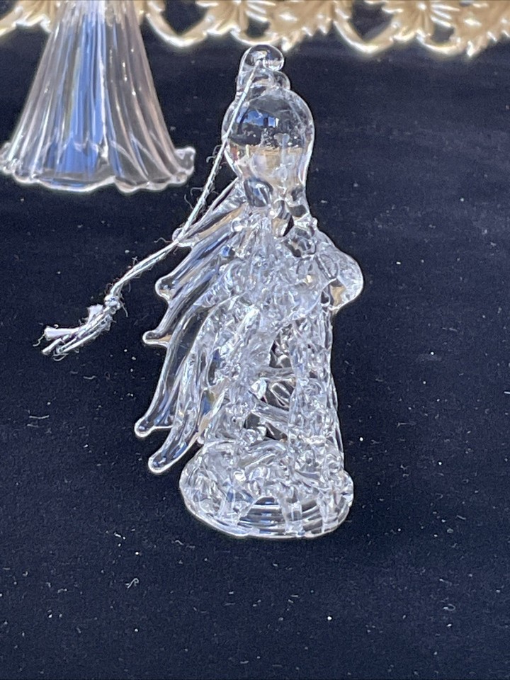 11 Vintage Spun Glass Assorted Christmas Ornaments With Gold Trim | eBay
