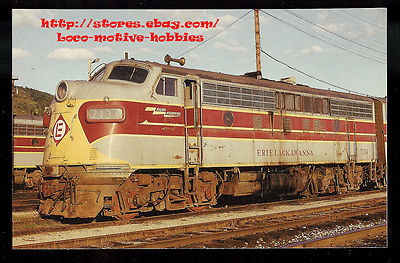 LMH Postcard ERIE LACKAWANNA Railroad F7 EL #7134 ex DELAWARE WESTERN ...
