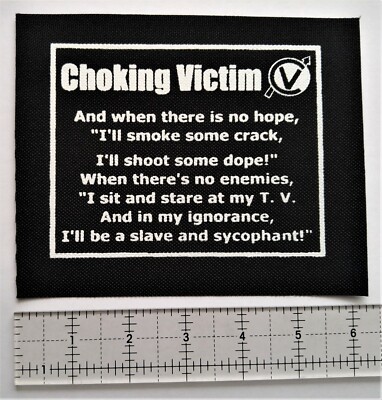 CHOKING VICTIM DIY Patch Punk Crust Leftover Crack Star Hipsters ...