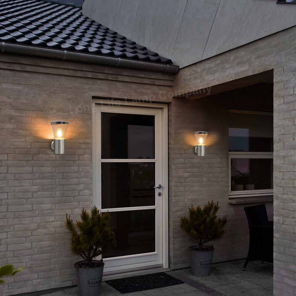 Modern LED Stainless Steel Single Wall Light Outdoor Garden Wall Lamp ...