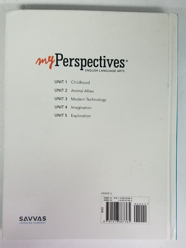 My Perspectives English Language Arts Grade 6 Student Edition-2023 ...