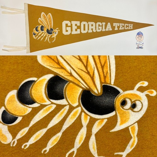 Vintage Georgia Tech Yellow Jacket University Pennant 11x29 | eBay
