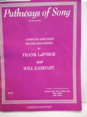 Pathways of Song Revised Edition Piano Book 1984 Collection of Art ...