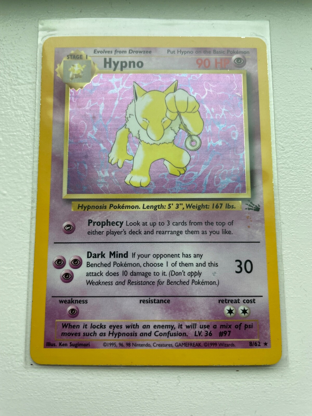 Pokémon TCG Hypno Fossil 8 Holo Unlimited Holo Rare | eBay