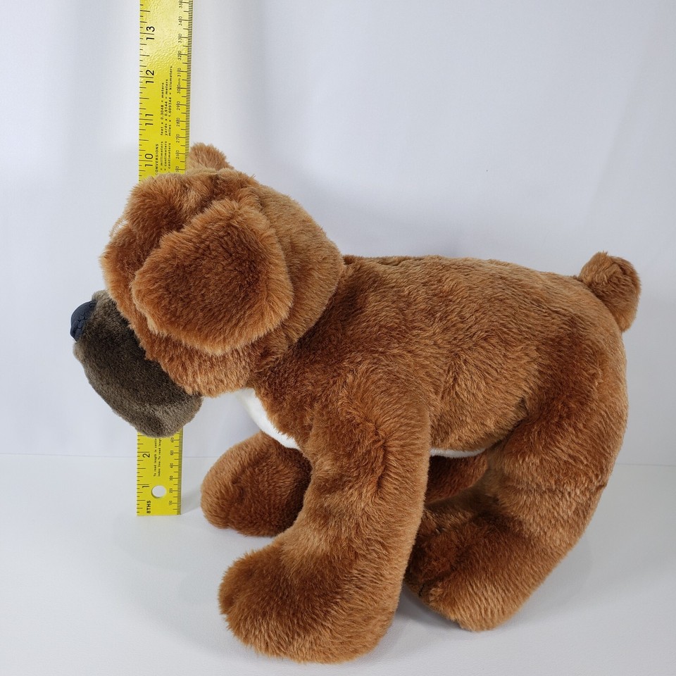 Build A Bear Boxer Bulldog Brown Puppy Dog Realistic Plush Stuffed Toy ...