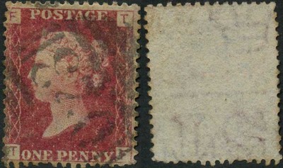 PENNY RED Plate 115 TF MARGINAL WATERMARK in STAMP...O23 POSTMARK | eBay