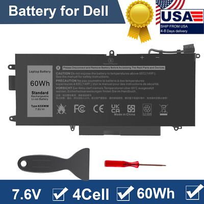 K5XWW Battery for Dell Latitude 5289 7389 7390 2-in-1 Series Notebook 7 ...