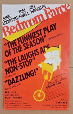 BEDROOM FARCE 1980 Original Poster Fox Theater San Diego #V | eBay UK