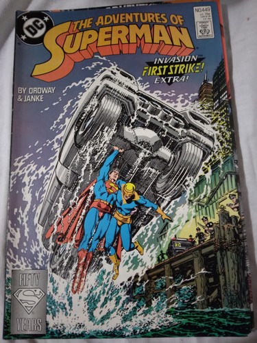 Adventures of Superman #449; DC | Invasion First Strike Extra - combine ...
