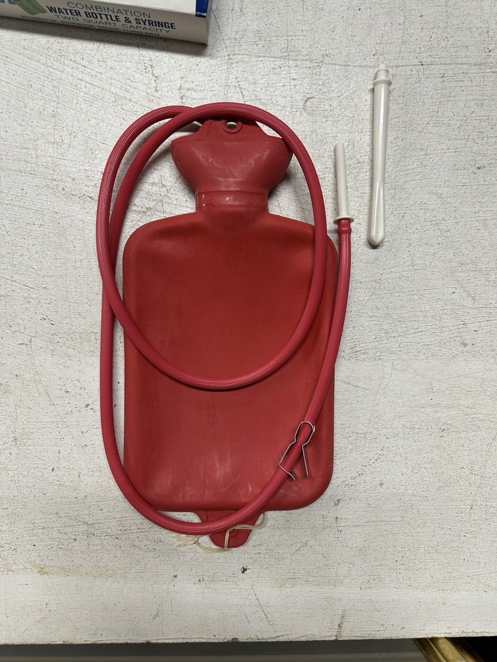 Vintage Rexall Symbol Fountain Syringe & Hot Water Bottle TYSON Rubber ...