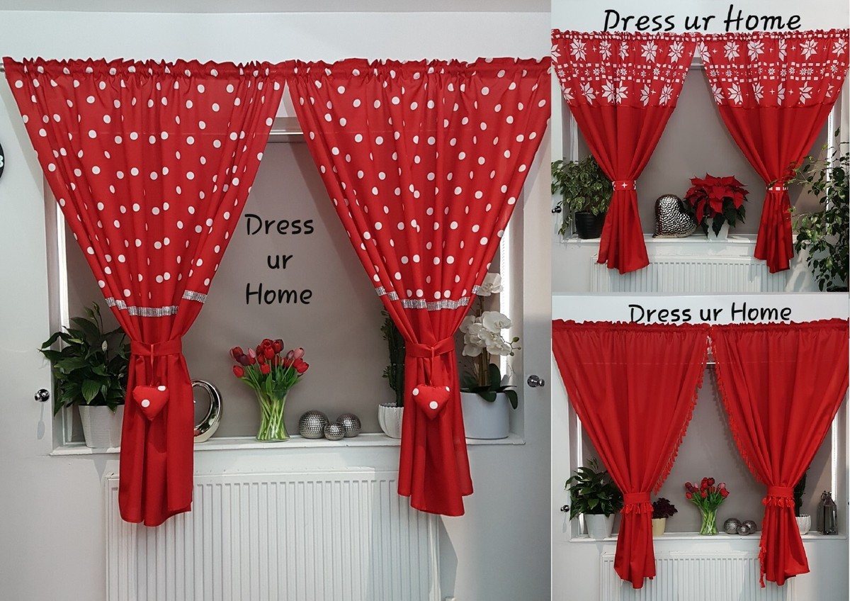 Red And White Window Curtains Curtains & Drapes With Wide Velvet