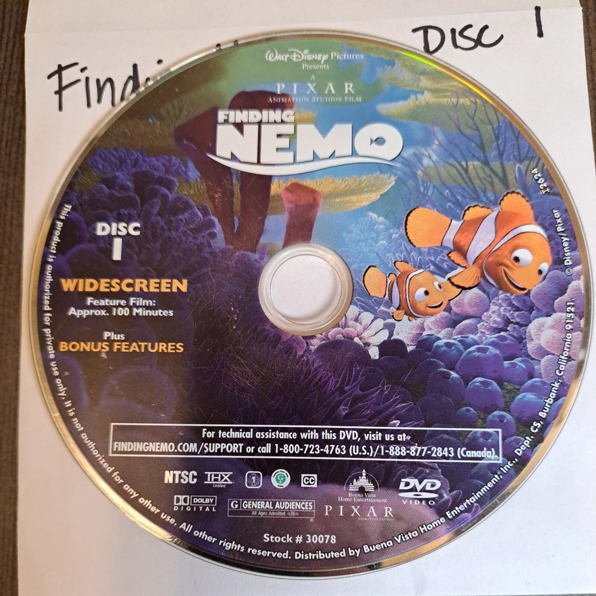 Finding Nemo Disc 1