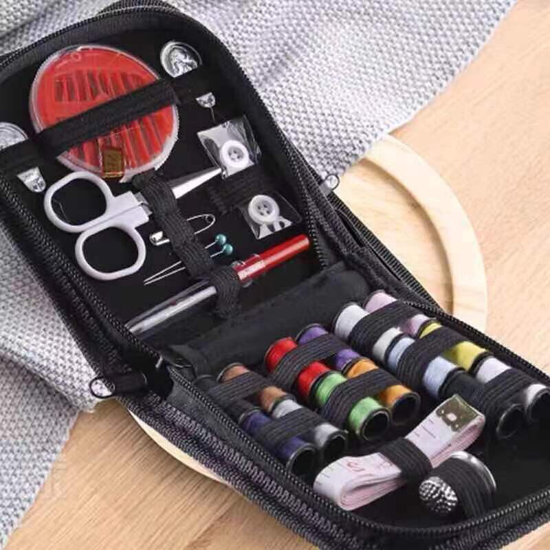 Portable Household Sewing Kit Box DIY Handwork Tool Set Home Supplies ...
