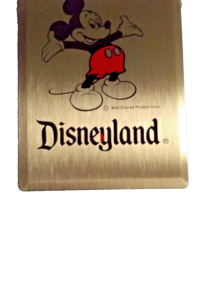 VINTAGE MICKEY MOUSE Walt DISNEYLAND DESK MEMO PAD GOLD COVER/BLACK ...
