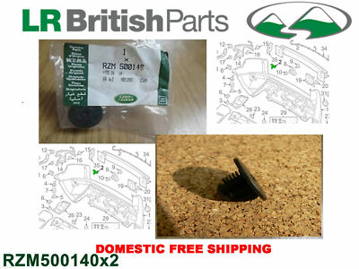 LAND ROVER REAR BUMPER CLIP SET EVOQUE VELAR DISCOVERY SPORT RZM500140 ...