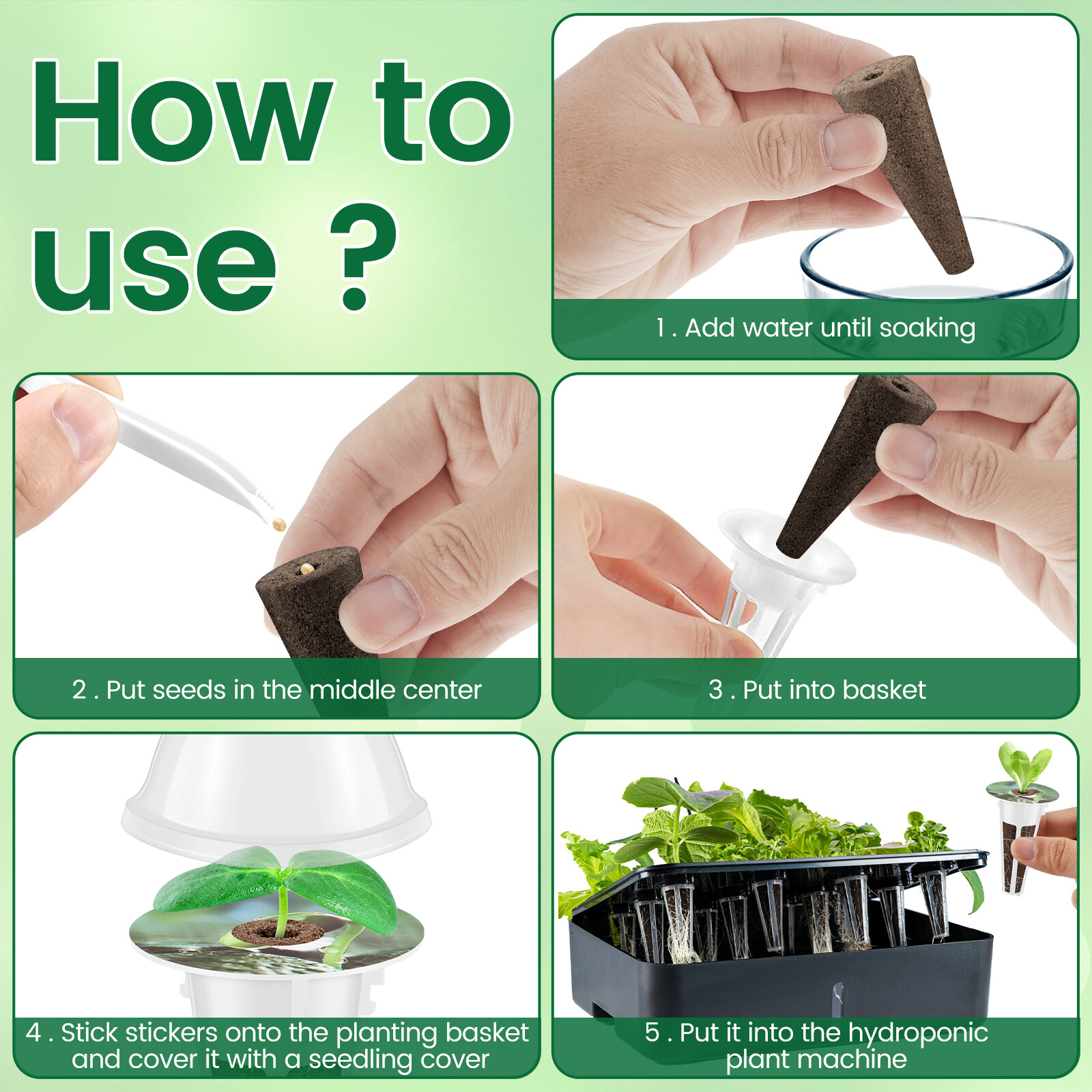 157Pcs Hydroponic Seed Pods Set Reusable Plant Seed Pods Kit Plastic🏞️ ...