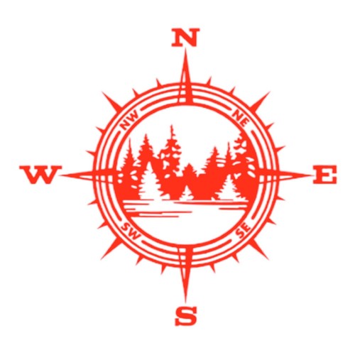COMPASS TREES LAKE Vinyl Decal large Jeep Car Truck Bumper Wall Window ...