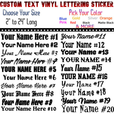 Custom Personalized Vinyl Lettering Name Decal Sticker Car Window ...