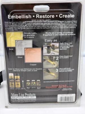 Mona Lisa " Simple Leaf" Gold Leaf 18 Sheets 5.5" X 5.5" | eBay