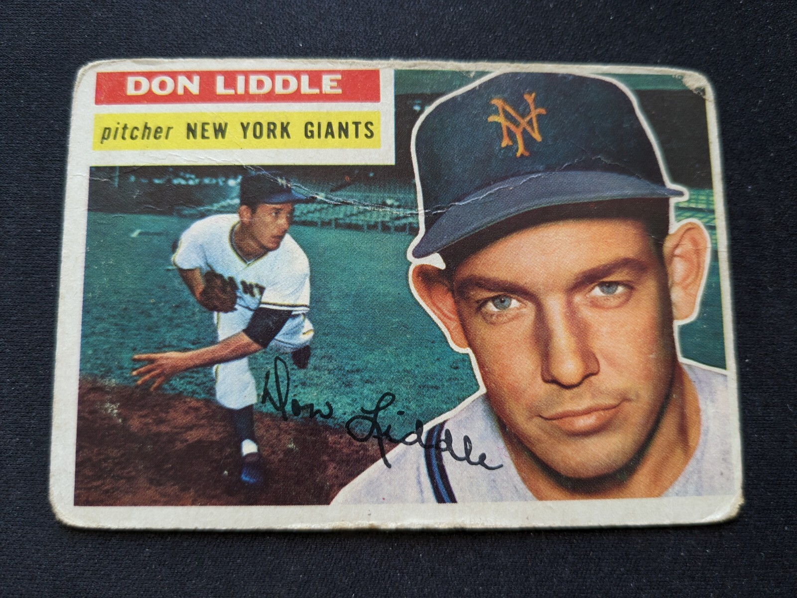 1956 Topps Baseball Card # 325 Don Liddle - New York Giants (VG/EX) | eBay