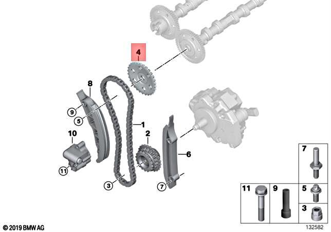 Genuine BMW E60 E60N E61 E61N E63N E64N E65 Camshaft Sprocket OEM ...