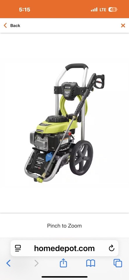 Ryobi gcv160 3000 PSI Soap Tank | eBay