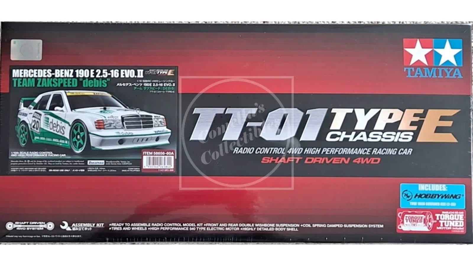 Tamiya 1/10 Mercedes Benz 190E 4WD Kit w/ TT-01E Chassis motor & ESC ...