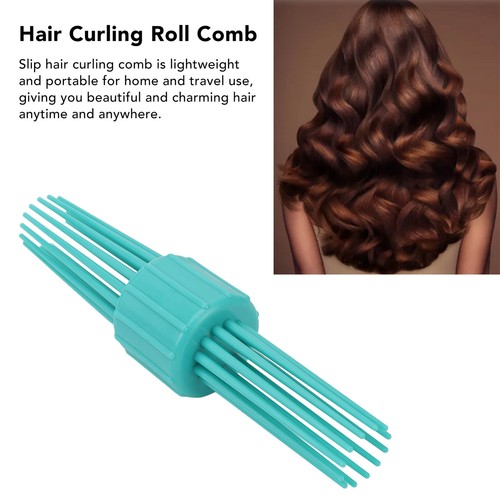 Slip Hair Curling Comb Safety Slip Resistant Multi Teeth Roll Hair Comb ...