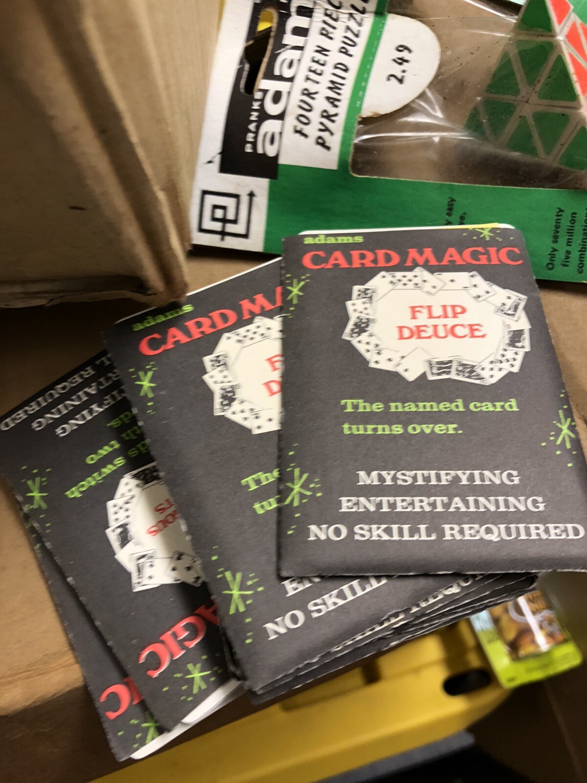 1967 S.S. ADAMS CARD MAGIC Vintage Magic Card Trick "Flip Deuce" trick ...