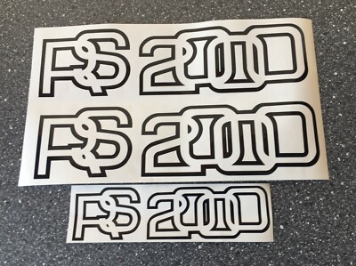 Ford RS 2000 Decal Set 2 x Rear Panels 285mm x 75mm & 1 Boot 190mm x 50 ...