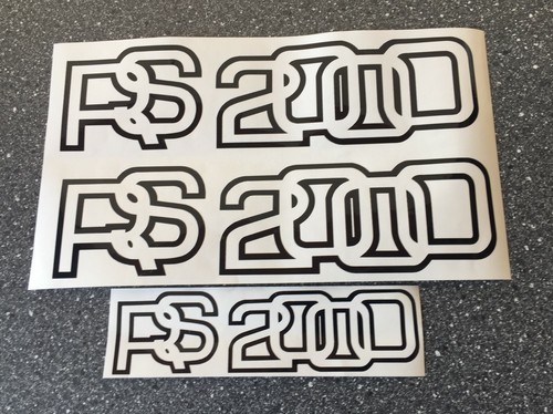 Ford RS 2000 Decal Set 2 x Rear Panels 285mm x 75mm & 1 Boot 190mm x 50 ...