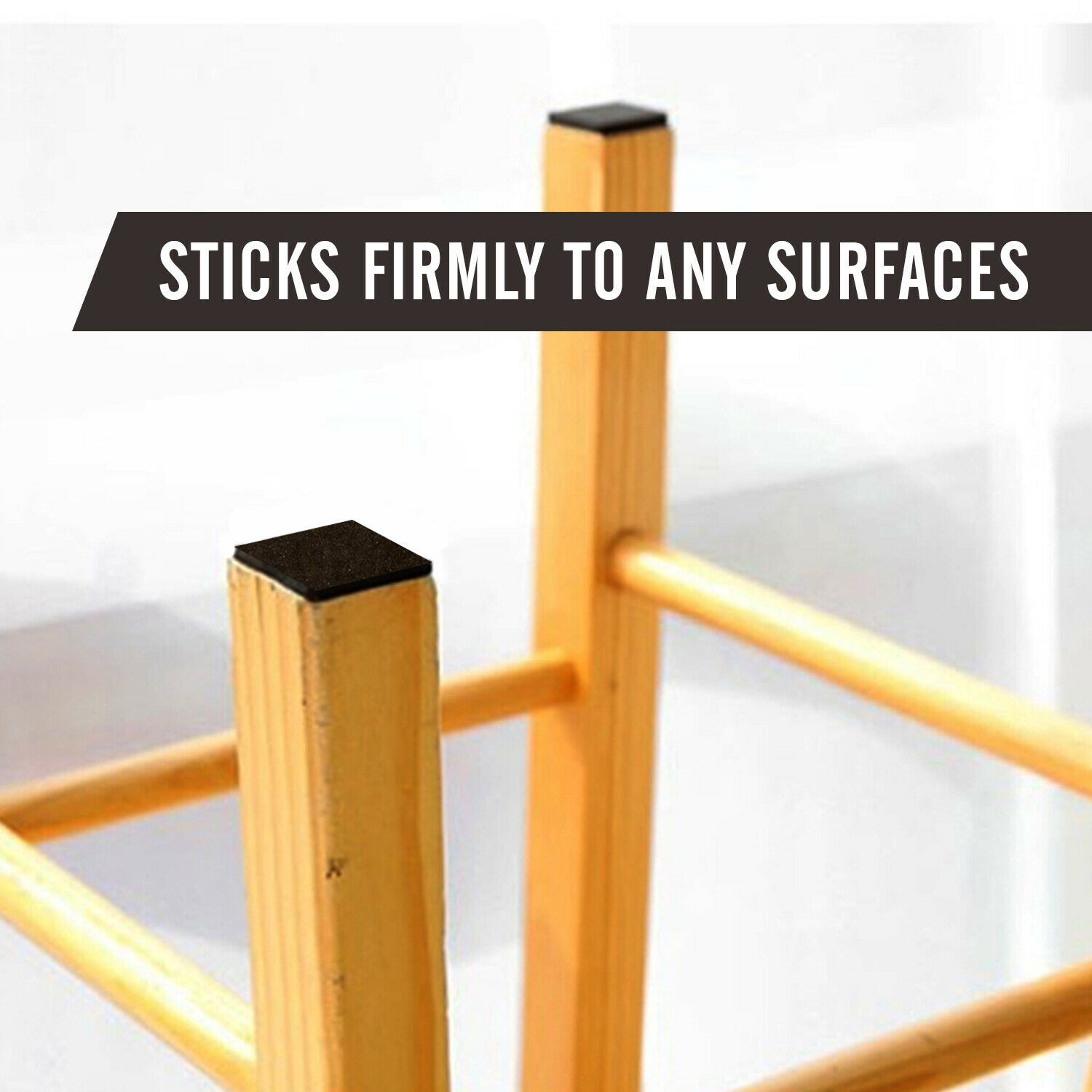 100 Felt Pads Self Adhesive Black Sticky Furniture Floor Chair Legs ...