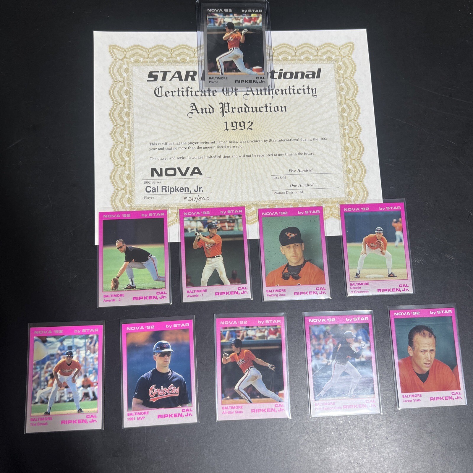 🔥1992 STAR CO. NOVA CAL RIPKEN JR. SET ONLY 100 SETS W/Promo/Cert💥EBAY ...