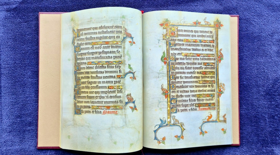 Book Of Hours 1300-1325 AD Facsimile Deluxe Leather-Bound Medieval ...