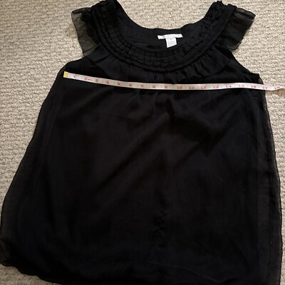 Kenar Chiffon Pleated Tank Black M | eBay