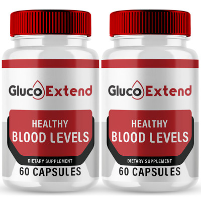 (2 Pack) Gluco Extend Capsules - Blood Sugar Pills Support Healthy ...