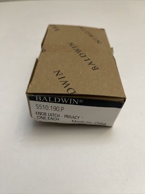 BALDWIN 5510.190P KNOB LATCH Privacy Black | eBay