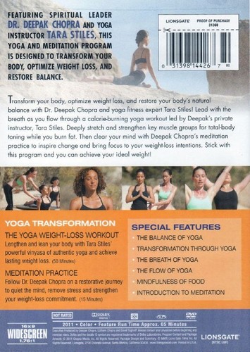 DEEPAK CHOPRA & TARA STILES YOGA TRANSFORMATION WEIGHT LOSS & BALANCE DVD NEW 31398144267| eBay