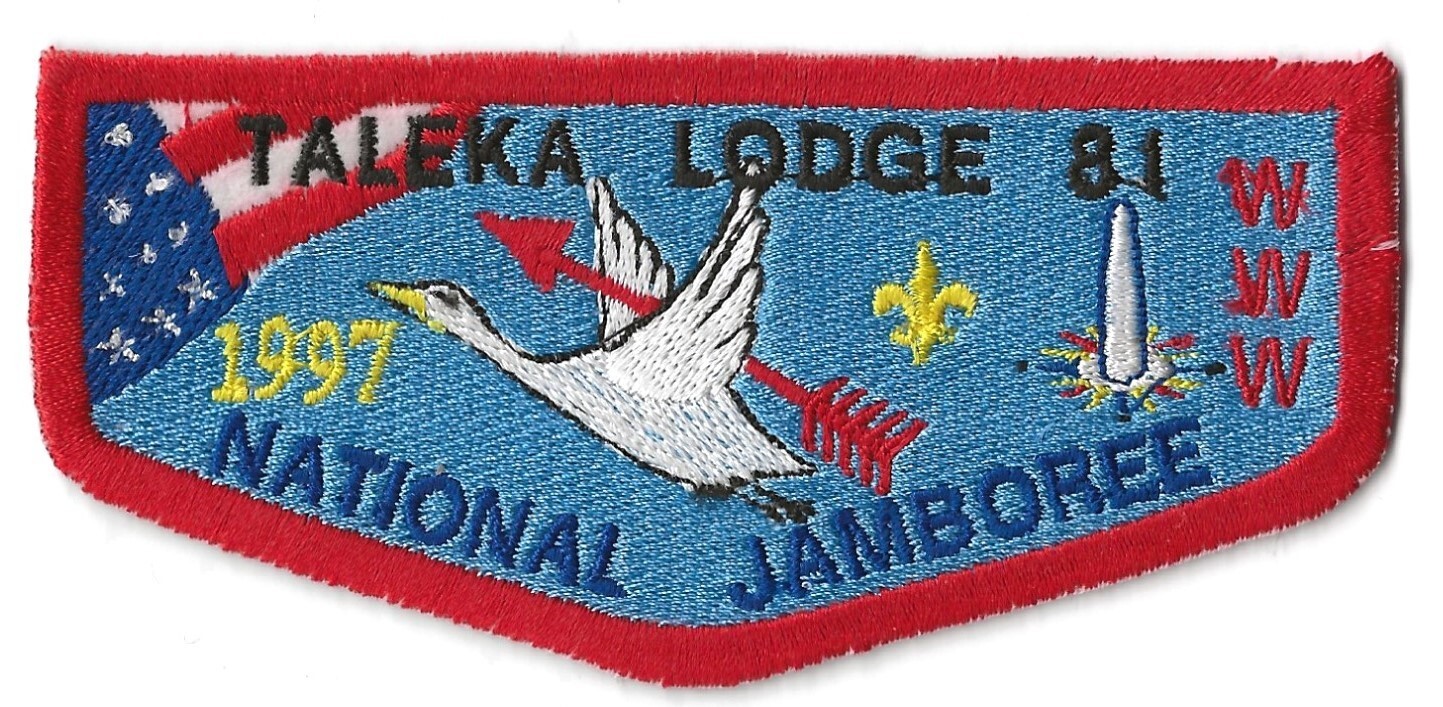 1997 Taleka Lodge 81 OA Order of the Arrow Flap Scout Patch National ...