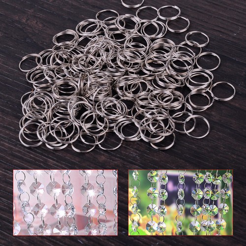 200x Metal Split Rings Keyring Findings Crafts Clasp Anneaux Fendus DIY ...