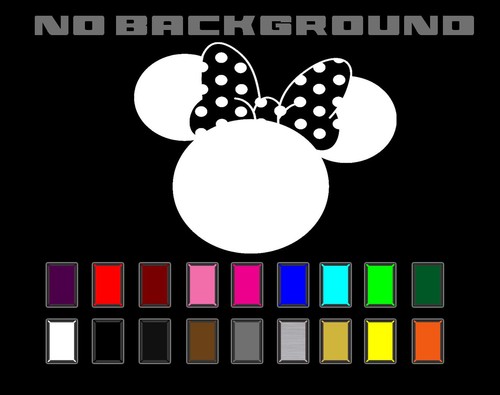 Minnie Mouse Decal Sticker Disney Ears Bow Dots Vinyl - Car Window Wall ...