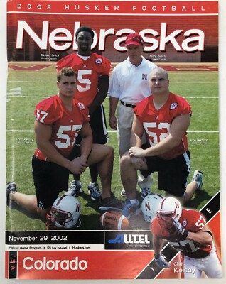 NEW Colorado Buffaloes vs Nebraska Cornhuskers 29 Nov 2002 Football ...