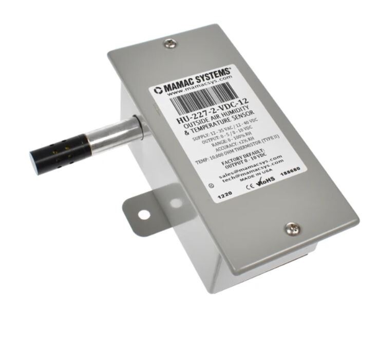 MAMAC Systems HU-227-2-VDC-17 HVAC Sensor for Outside Air Humidity ...