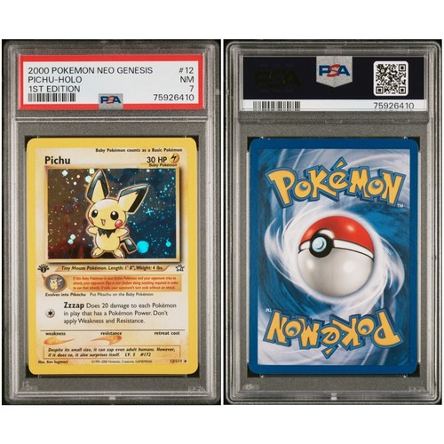 2000 Pokemon Neo Genesis Pichu Holo 1st Edition 12/111 PSA 7 NM | eBay